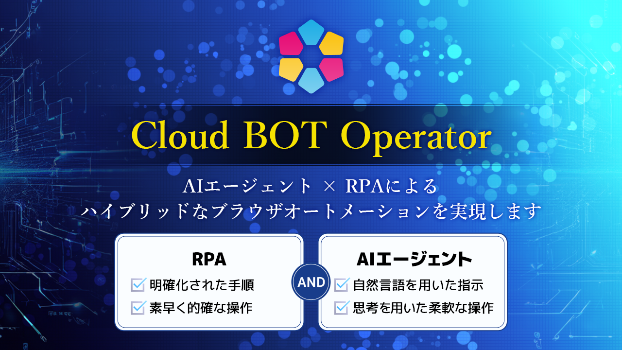 Cloud BOT Operator | クラウド型RPA「クラウドBOT」